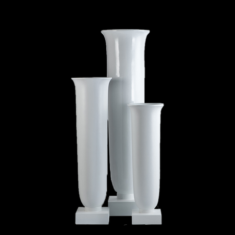 Glossy White Fiberglass Planting Pots for Home Decoration from China ...